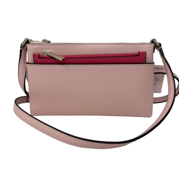 kate spade | Bags | Kate Spade Sadie Saffiano Leather Top Zip Pink ...